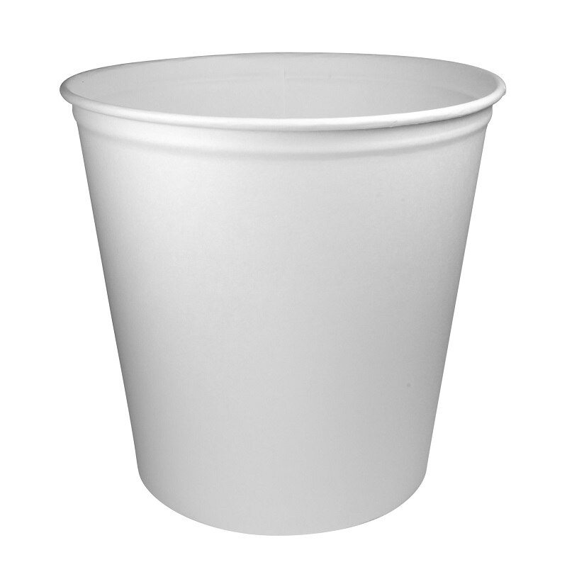 10T1-N0198 Unwaxed Double Wrapped White Paper Buckets, 165 oz, 100/case