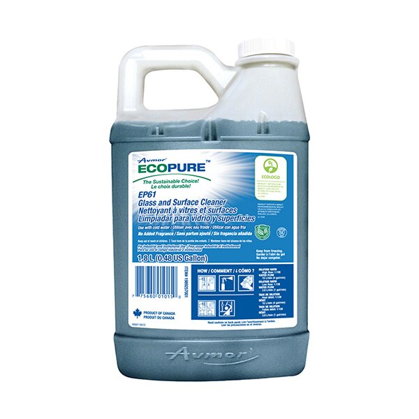 1989257001 EP61 ECOPURE Glass and Surface Cleaner, 1.8L, 4/case