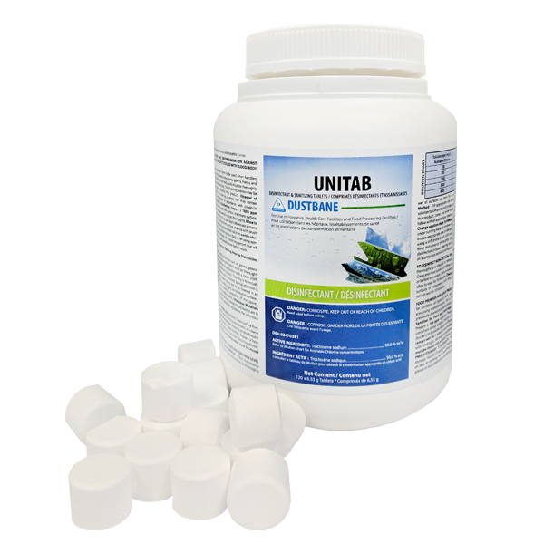 53379 UniTab Disinfectant & Sanitizing Tablets, 120 Tablets per Tub, 2/case