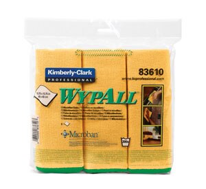 83610 WYPALL Microfiber Cloths with Microban Protection, 15.75x15.75 ...