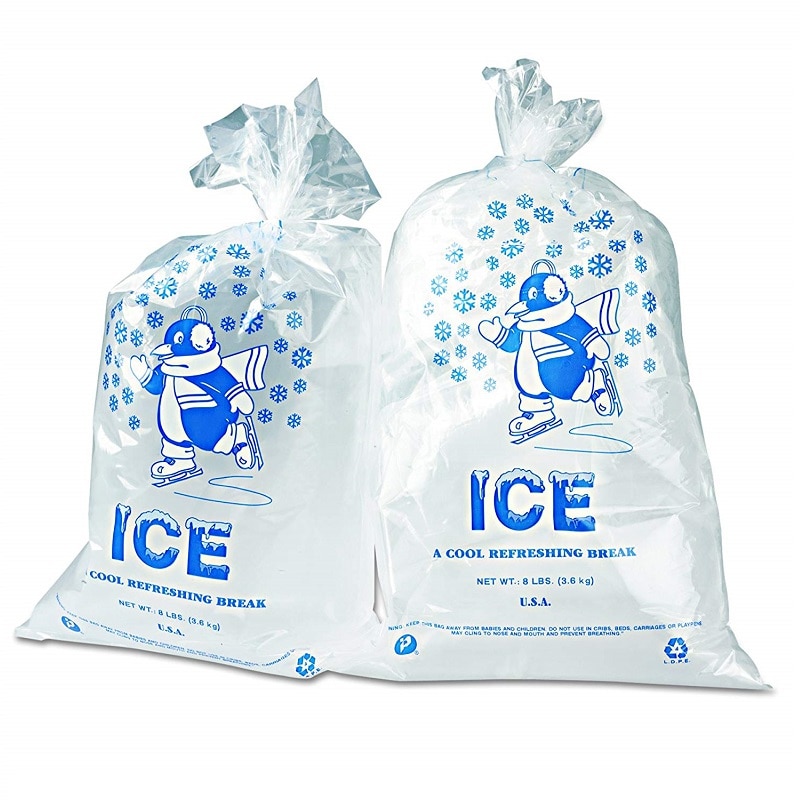 IC1120-TT Ice Bag With Twist Ties, 11x20", 8lb Capacity, 1.5mil, 1,000/case