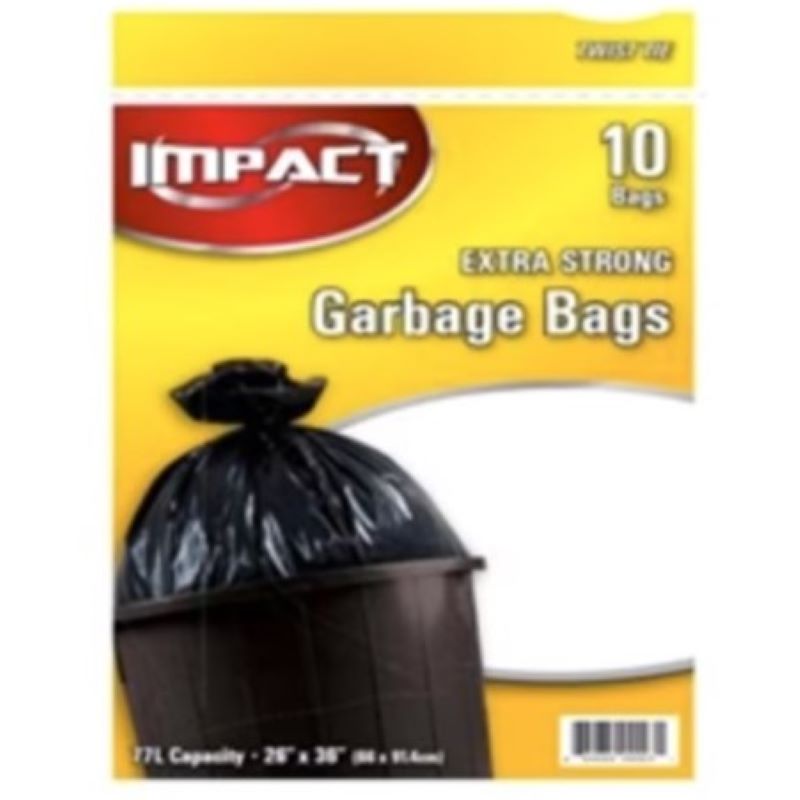IMP00003 Impact Extra Strong Garbage Bags Black 26" x 36", Black, 200/case