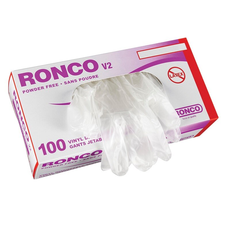 NexDay Supply: 243CF RONCO V2 Clear Vinyl Disposable Gloves, Powder ...
