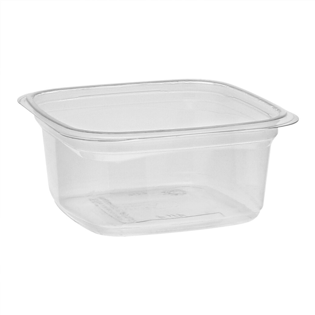 YY4S12 12oz. Clear Square Plastic Deli Container, 960/case